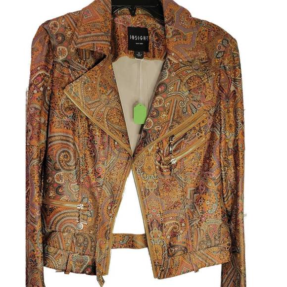Insight | Jackets & Coats | New Insight Paisley Moto Jacket | Poshmark